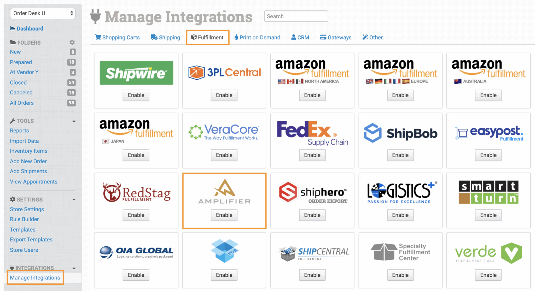Amplifier Integration - Order Desk Knowledge Base