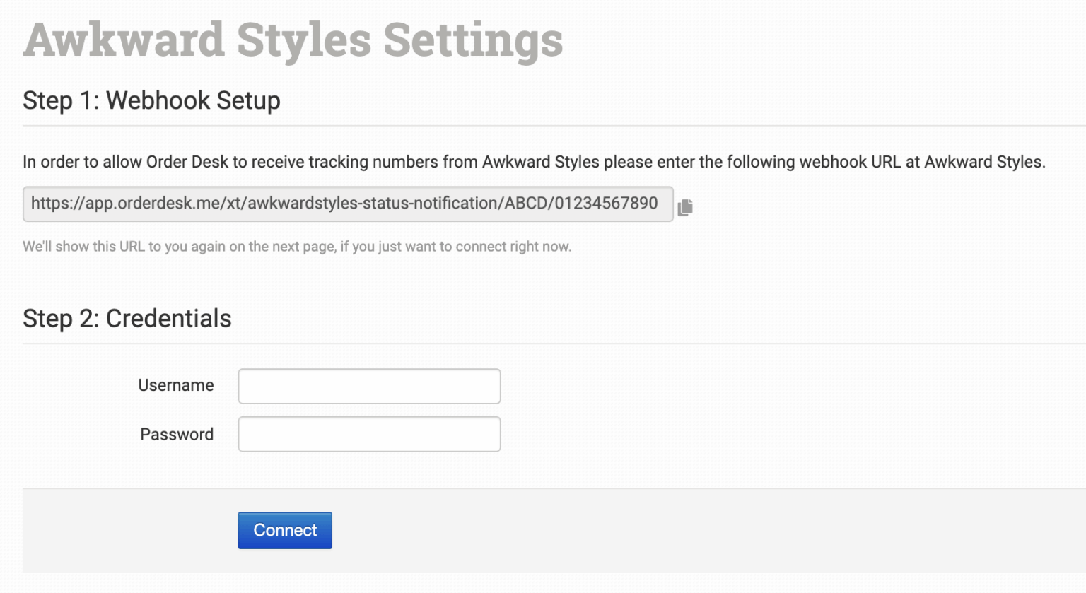 Awkward Styles Integration - Order Desk Knowledge Base