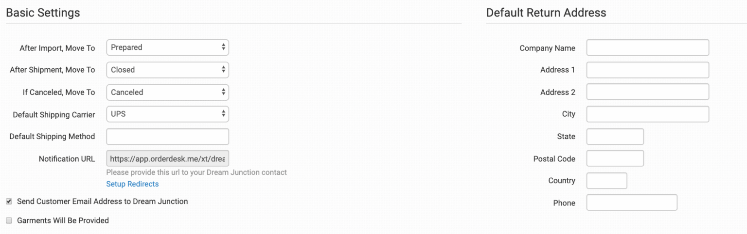 Dream Junction Integration - Order Desk Knowledge Base