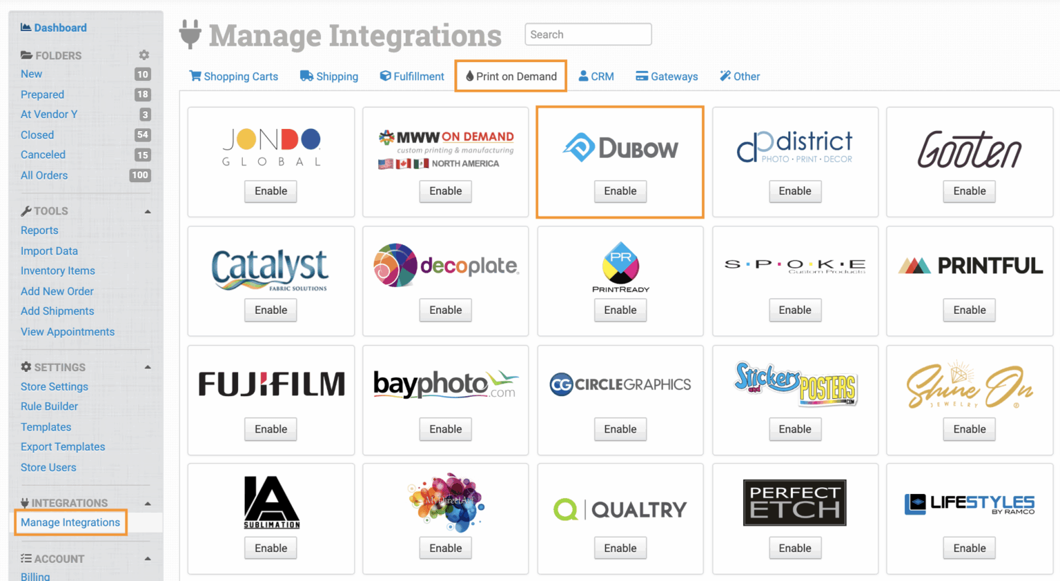 Dubow Integration - Order Desk Knowledge Base