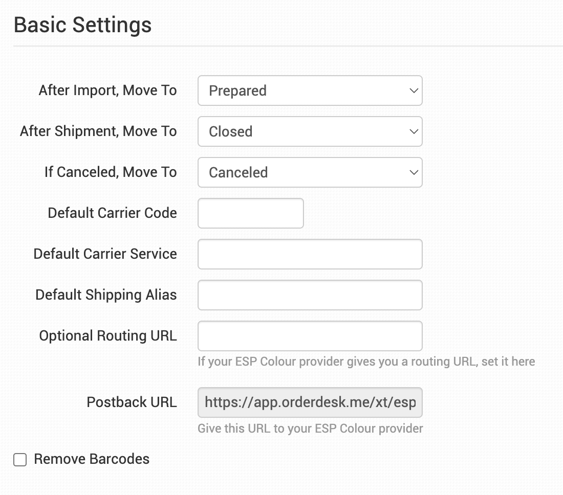 Connecting ESP Colour to Order Desk - Order Desk Knowledge Base