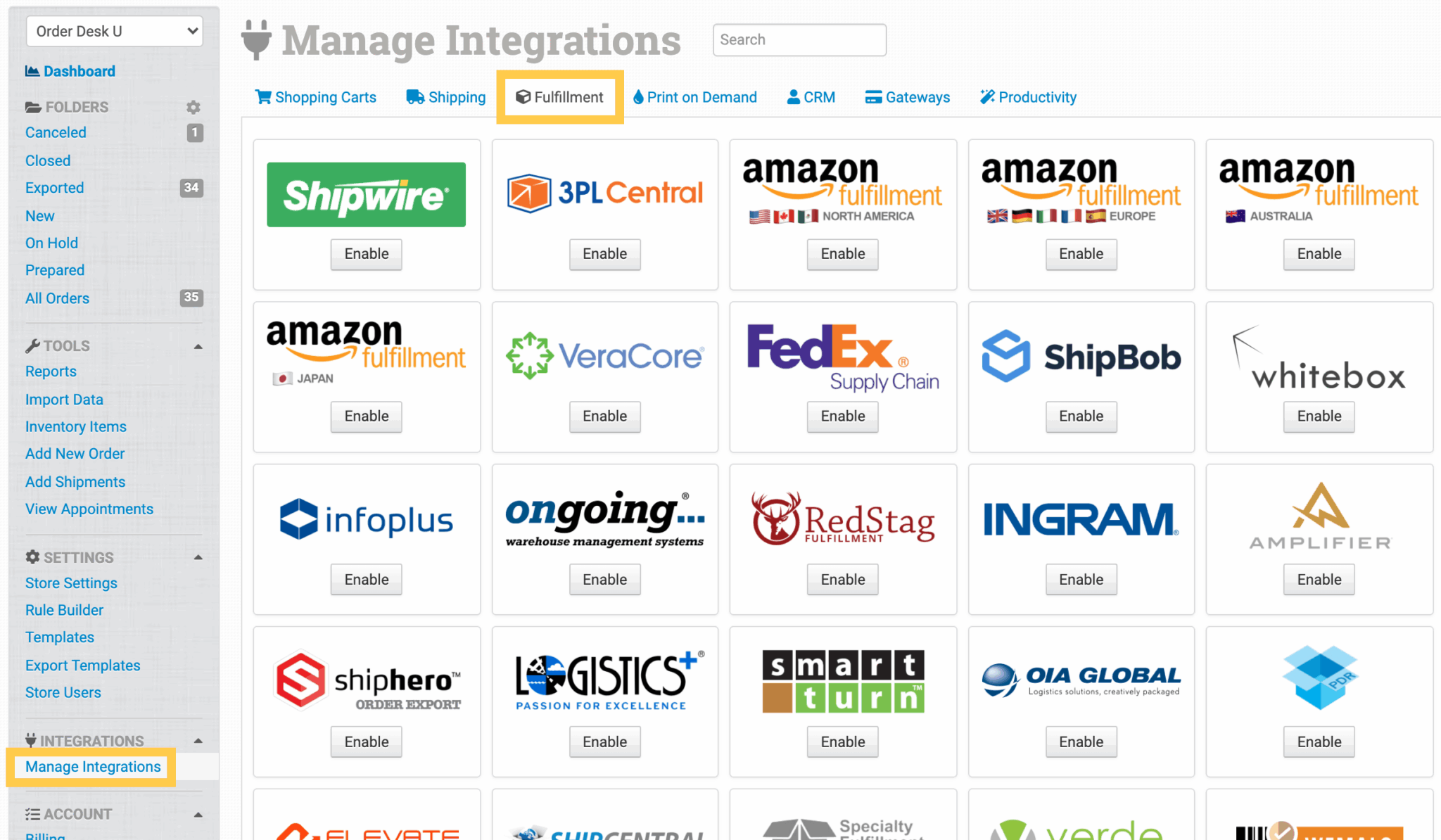 Falcon Fulfillment Integration - Order Desk Knowledge Base