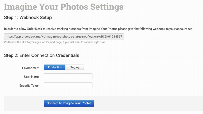 Imagine Your Photos Integration - Order Desk Knowledge Base