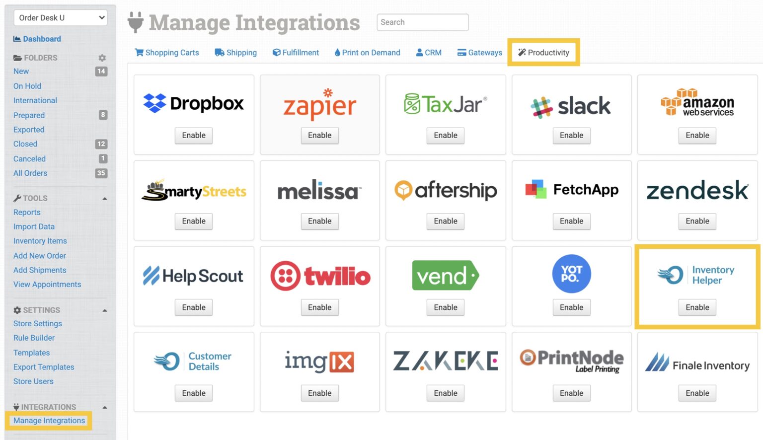 Inventory Helper Integration - Order Desk Knowledge Base