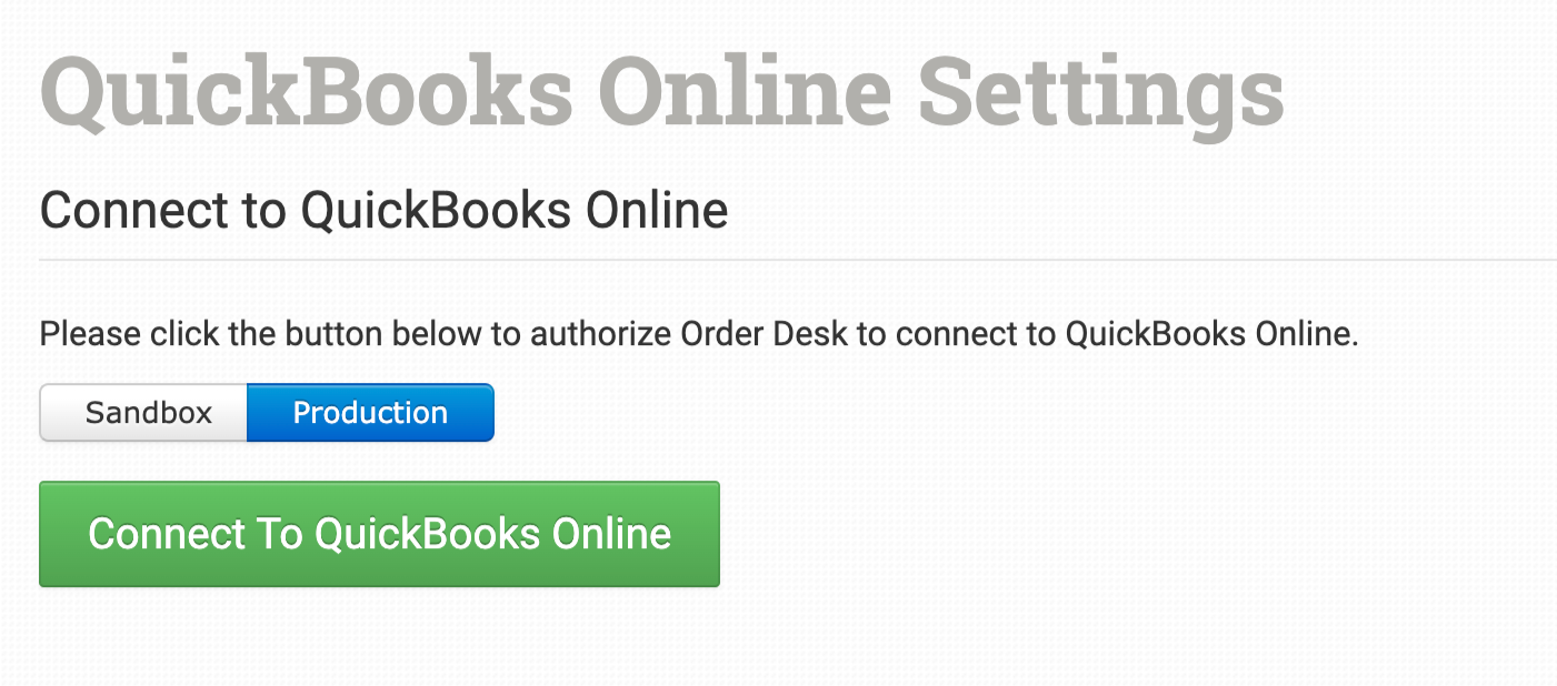 QuickBooks Online Integration - Order Desk Knowledge Base