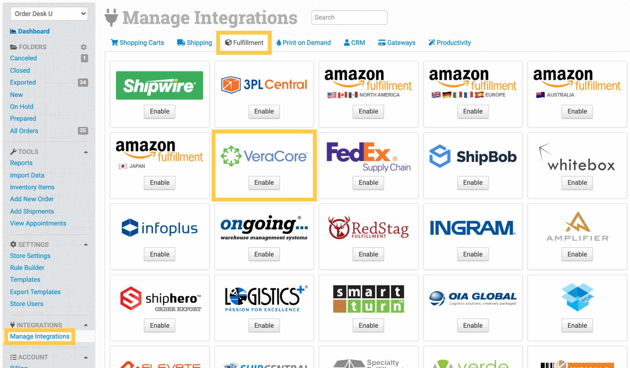 VeraCore Integration - Order Desk Knowledge Base